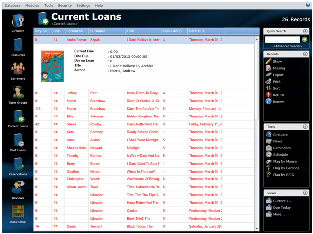 Viewing All Current Loans