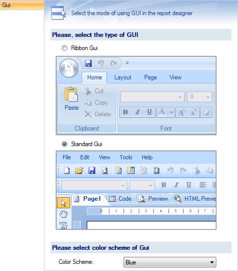 Standard UI and Ribbon UI