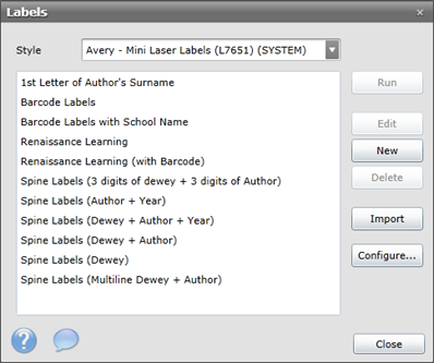 Creating Label Templates