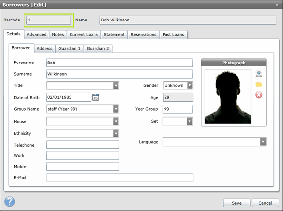 Changing Borrower Barcodes